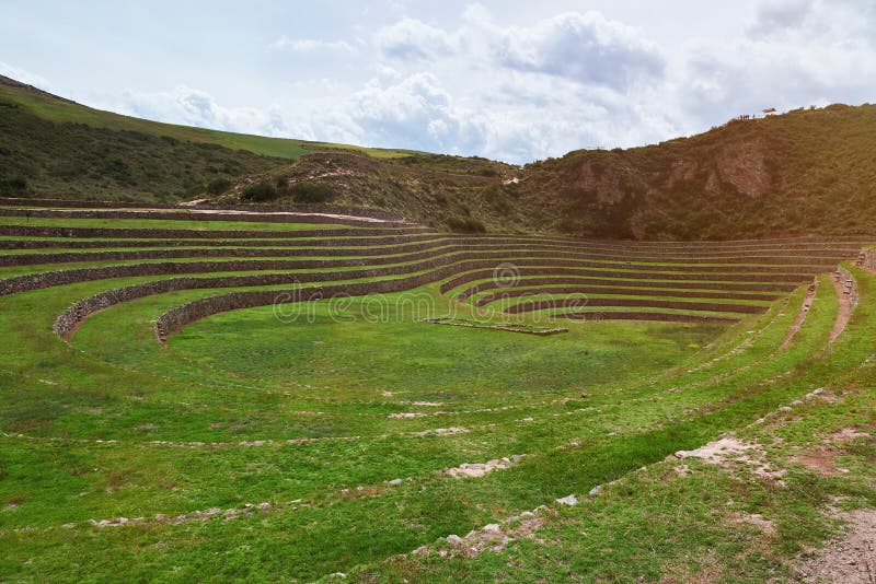 Green Ancient Inca Ruins Landscape Stock Image - Image of famous ...