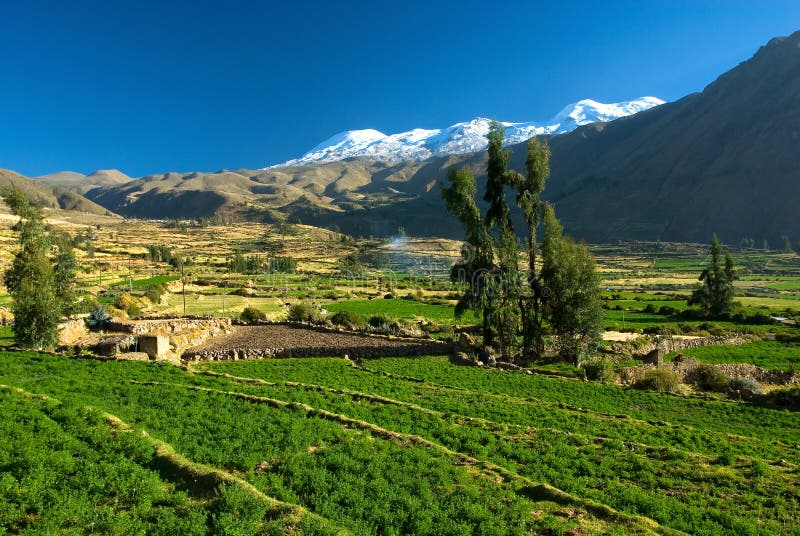 Green Andean valley, Peru stock photo. Image of gate - 28556122