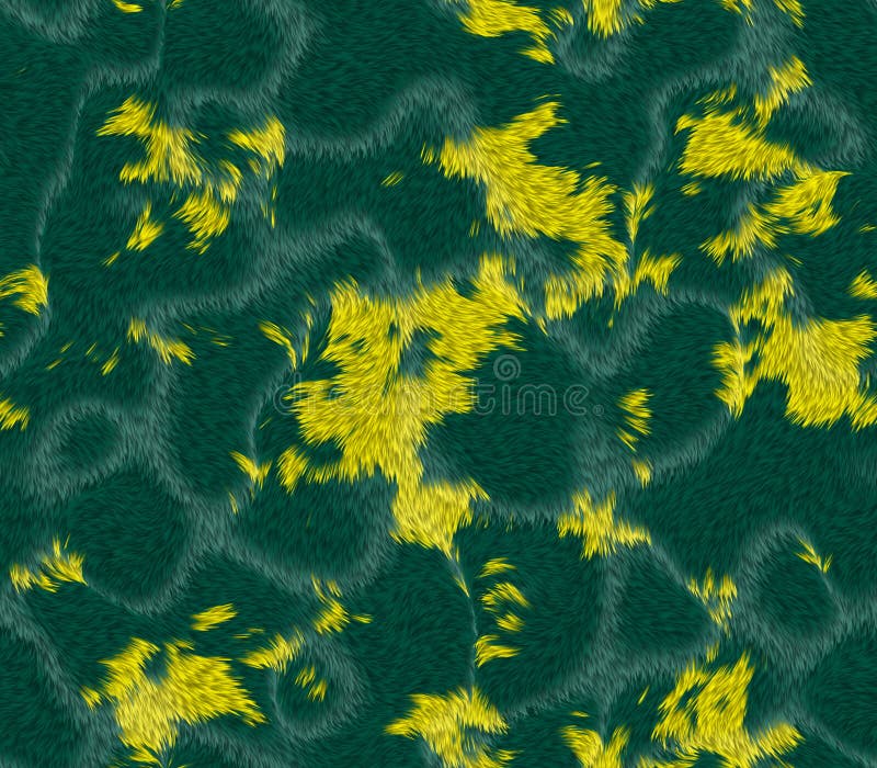 Green Animal Fur with Yellow Random Shape Spots Stock Illustration ...