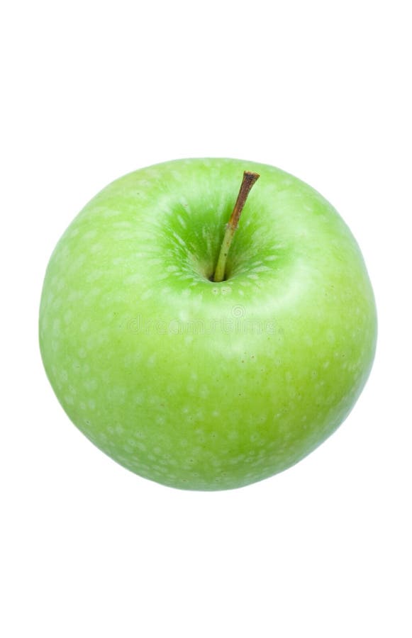 Green Apple Isolated on White Stock Photo - Image of bright, background ...