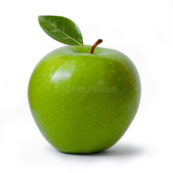 Green Apple stock image. Image of food, green, path, white - 16510819