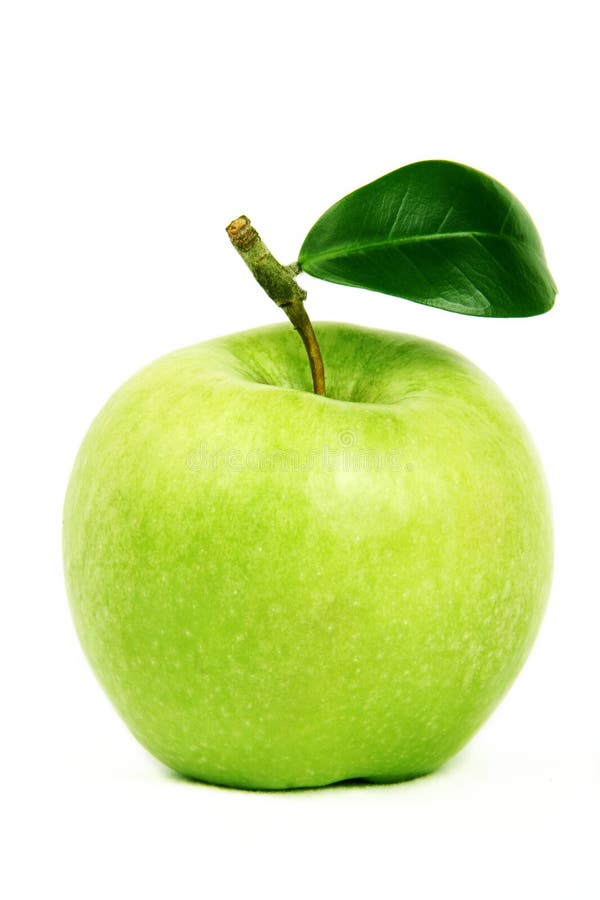 Green Apple stock photo. Image of fruit, single, white - 22498446
