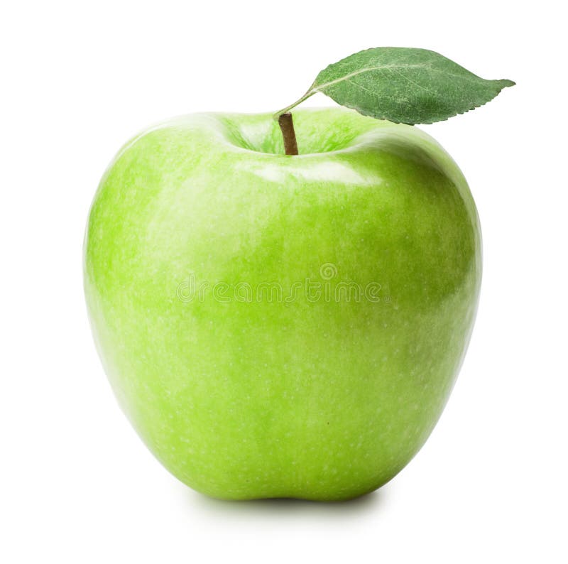 Green Apple with a Clipping Path Stock Photo - Image of green, healthy ...