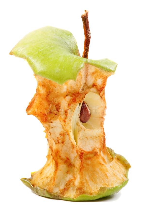 Green apple bit. Isolated stock photo. Image of drop - 10727028