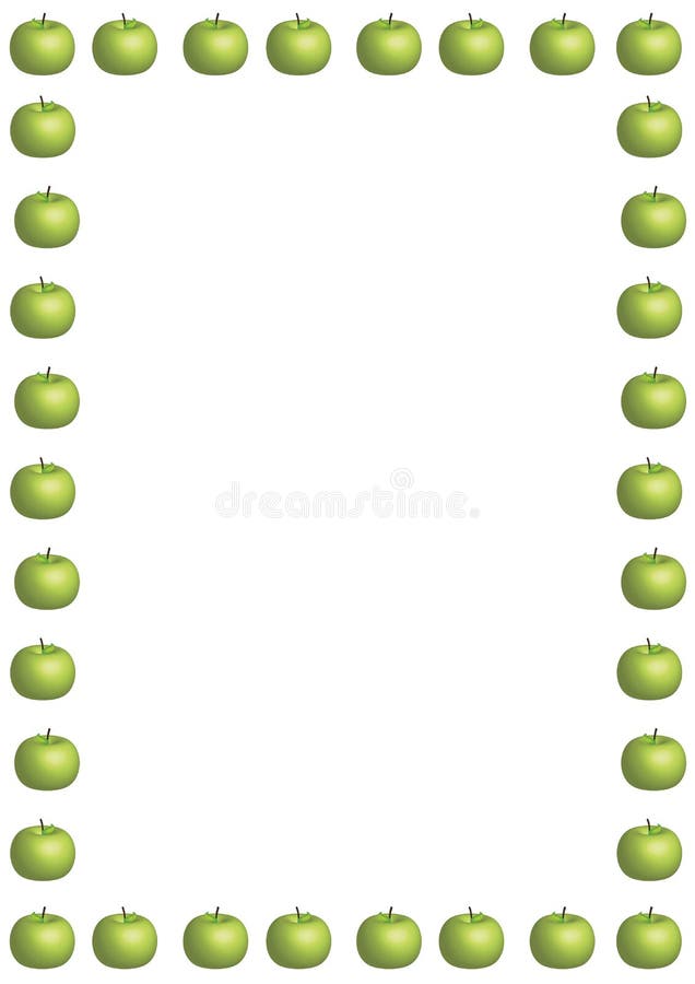 Green Apple Border Large Stock Image - Image: 4420291