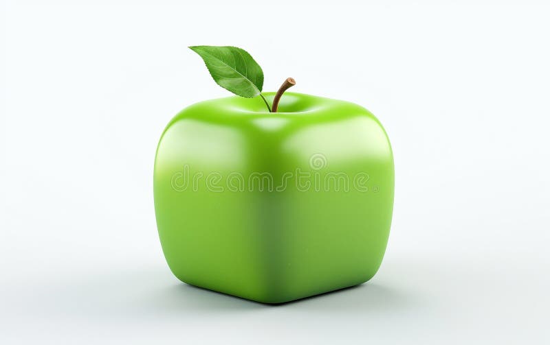 Green Apple Box on Transparent Background -Generative Ai Stock ...