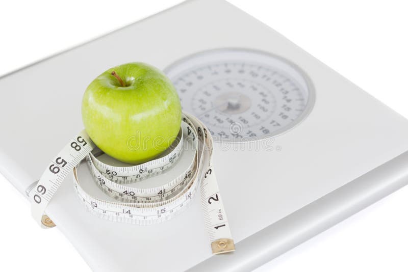 Apple scale stock photo. Image of tape, diet, life, food - 973884