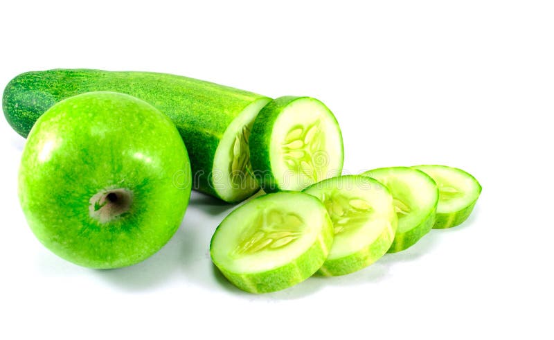 Green Apple and Cucumber stock image. Image of fruit - 49347351