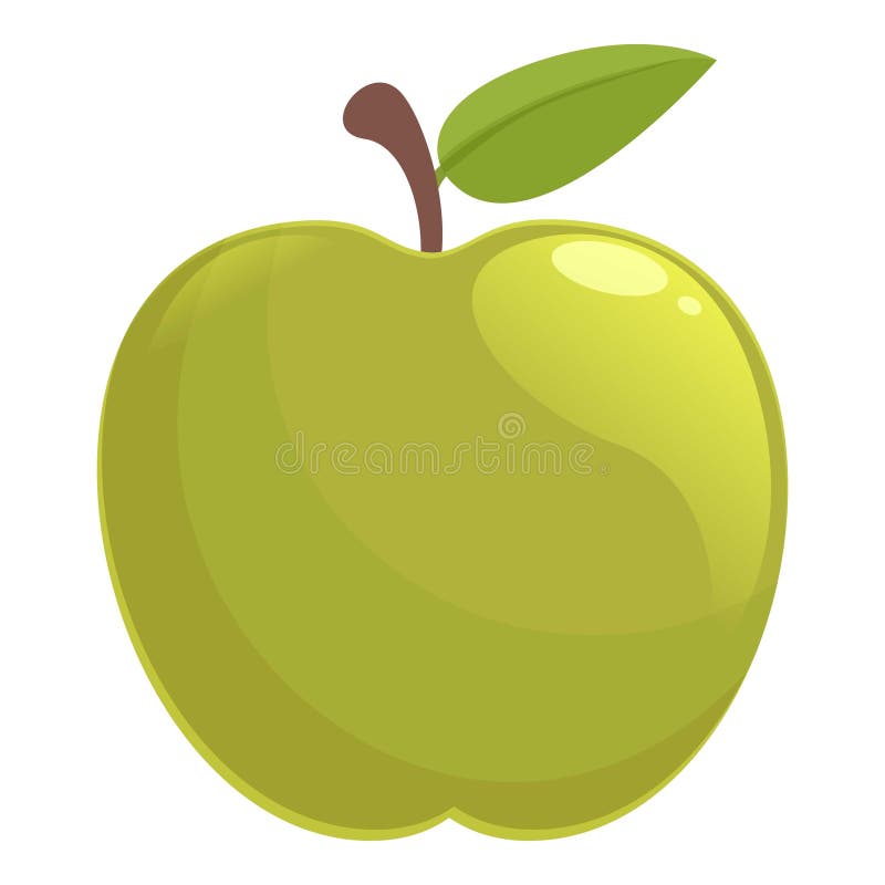 Green Apple Element Icon Cartoon Vector. Produce Section Stock Vector ...