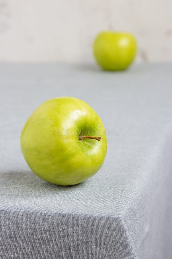 Green Apple. Fresh Organic Green Apples on a Table Stock Photo - Image ...