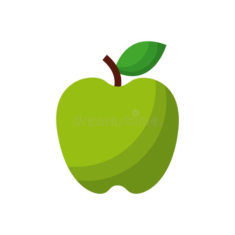 Green apple icon stock vector. Illustration of freshness - 85732010