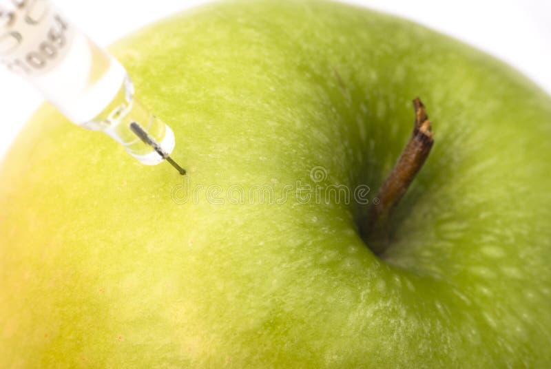 Green apple with microchip stock image. Image of apple - 13505989