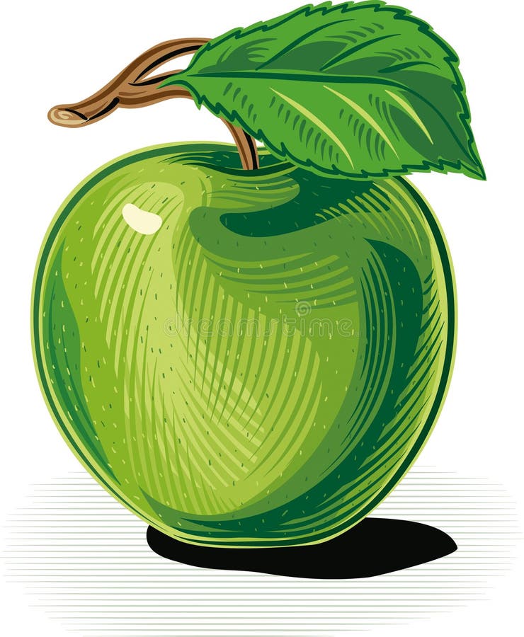 Apple On The Table Clipart