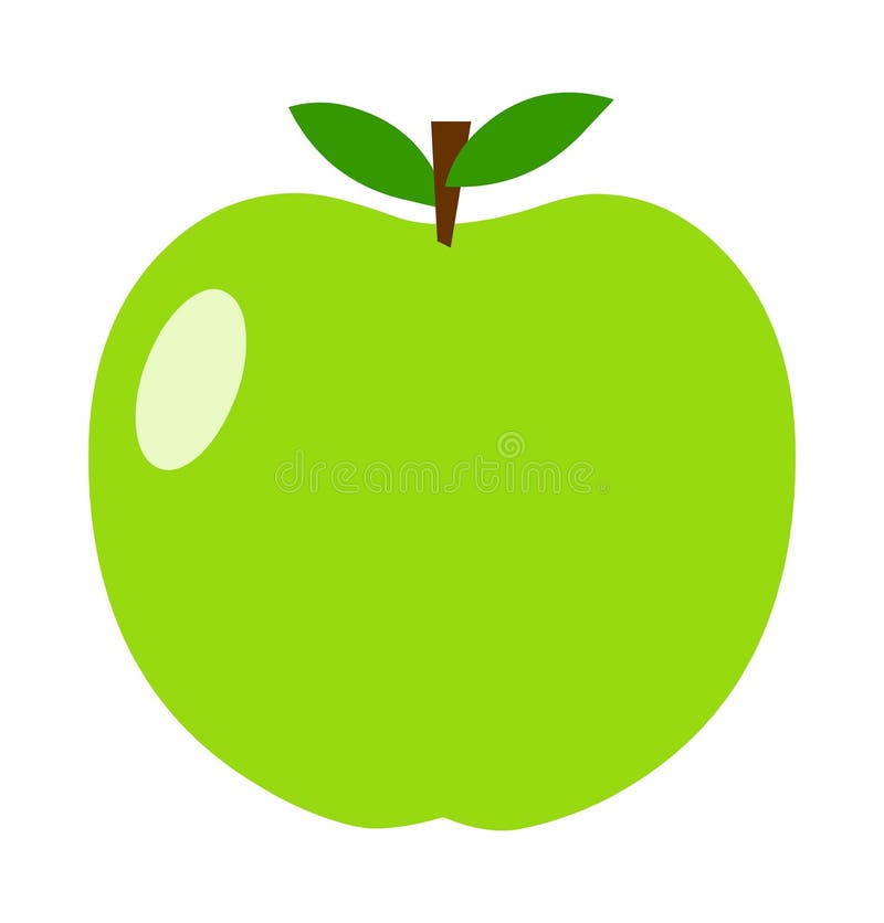 Green apple logo icon stock vector. Illustration of apples - 214286511