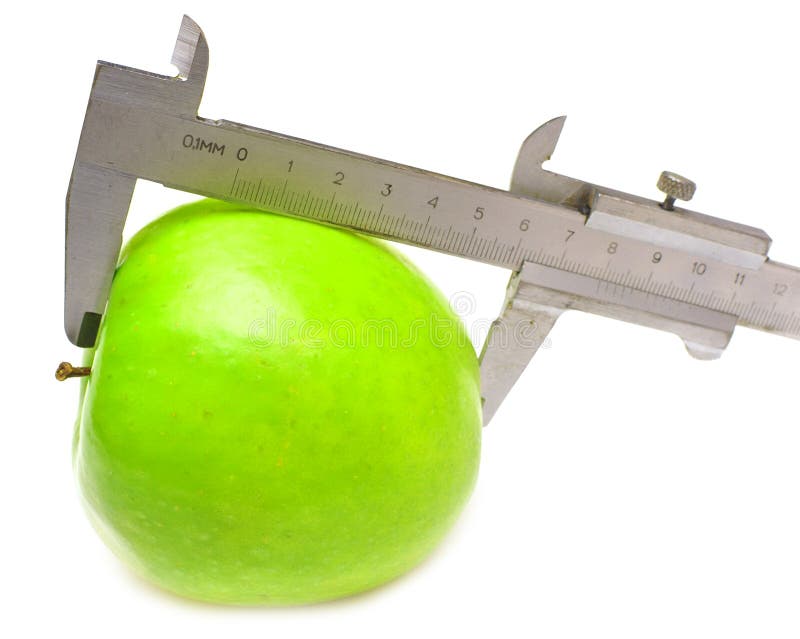 Green apple measured stock image. Image of care, tool - 15465821