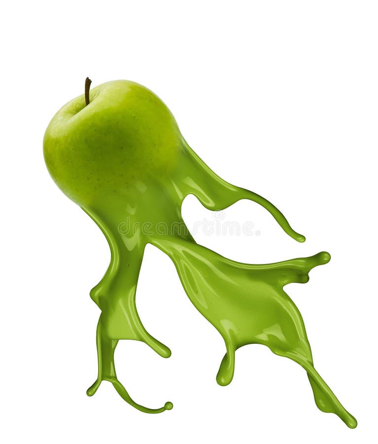 Green paint splash stock image. Image of fluid, isolated - 14257267