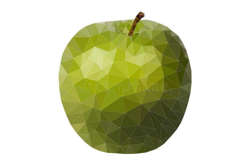Green apple polygon vector stock vector. Illustration of graphic - 55594893