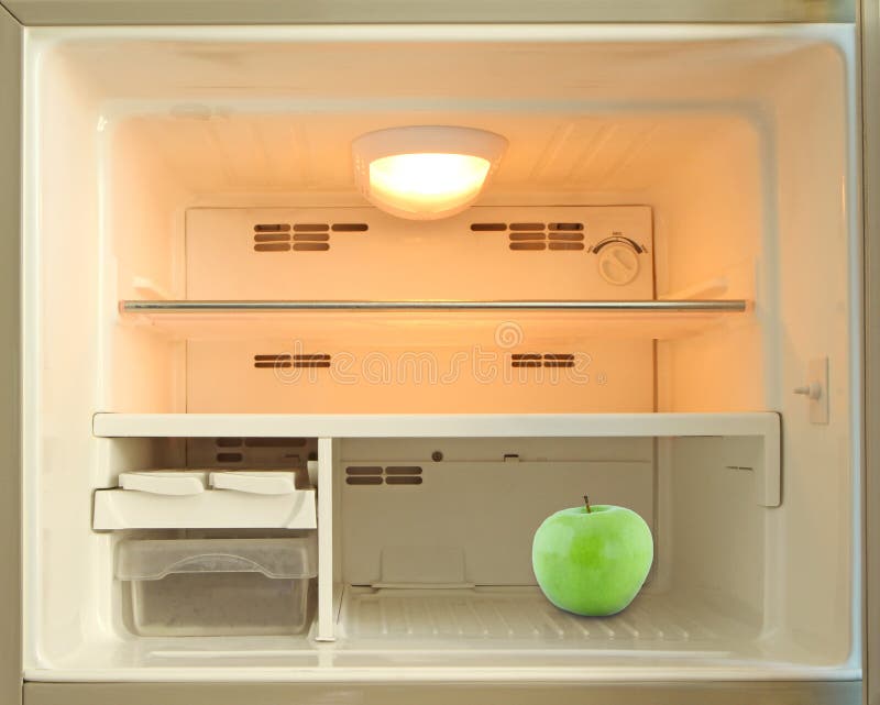 Green Apple in Refrigerator Stock Image - Image of freezer, fruit: 30638051