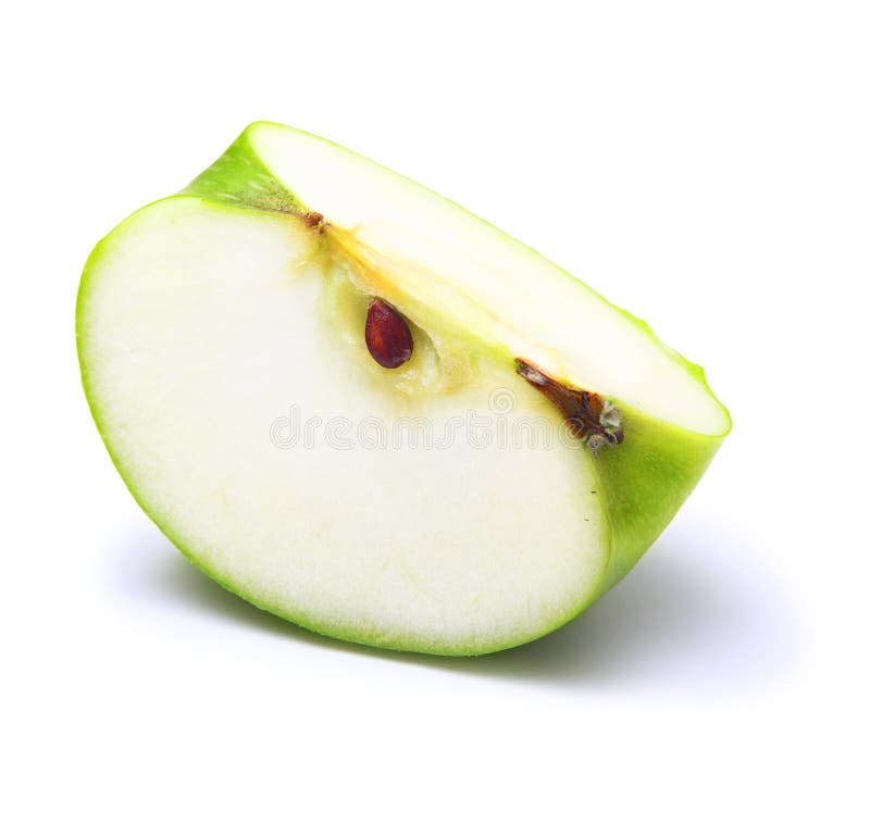Green apple slice stock image. Image of closeup, isolated - 32920657