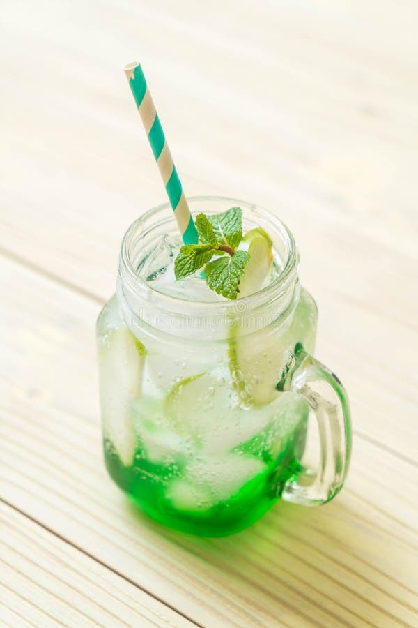 Green apple soda stock photo. Image of drink, cold, green - 136488658