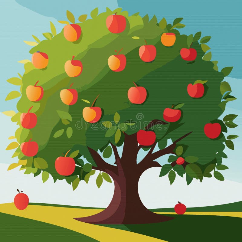 Apple Tree Vector Stock Illustrations – 33,959 Apple Tree Vector Stock ...