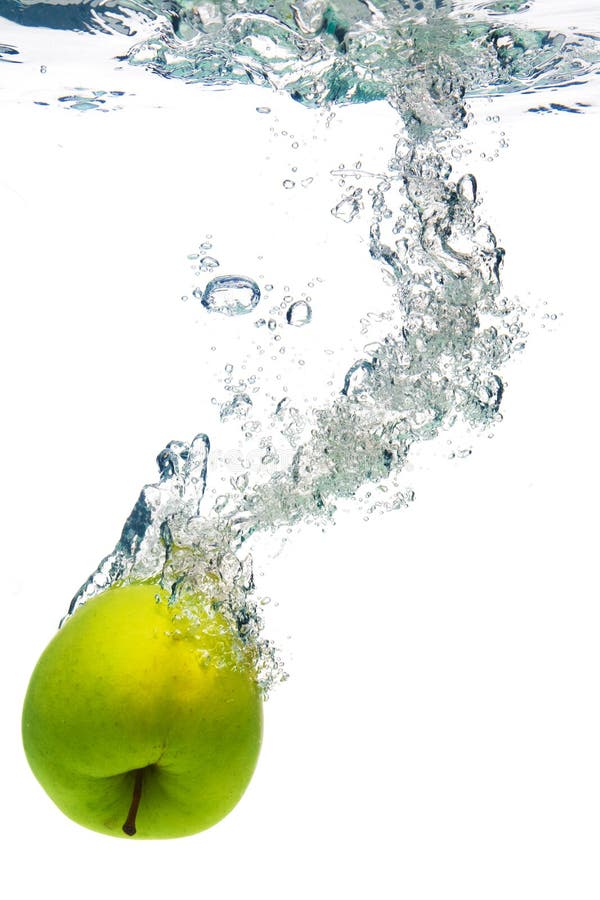Apple splashing in water stock photo. Image of ripe, healthy - 15529822