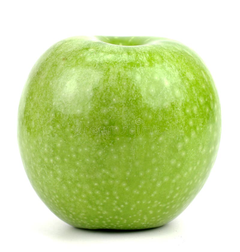 Green Apple, on White Background Stock Photo - Image of healthy, object ...