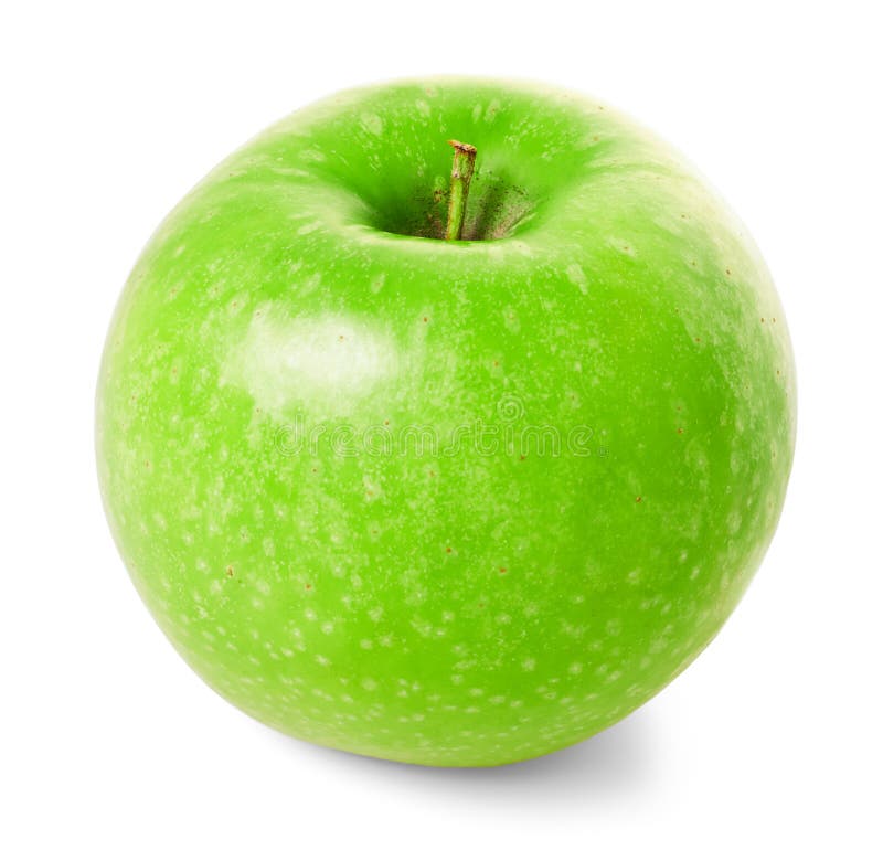 Green Apple with a Clipping Path Stock Photo - Image of green, healthy ...