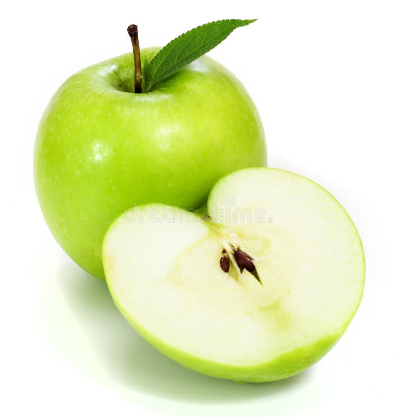 Half of apple stock image. Image of sweet, fruit, stem - 5555147