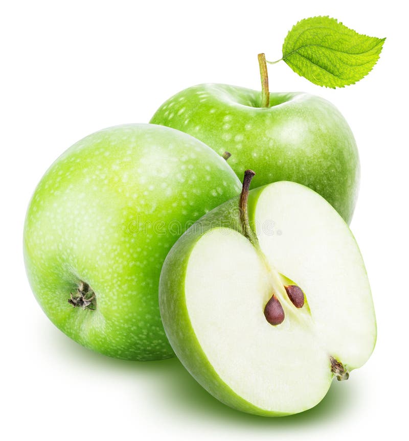 Set of Red Apples Isolated on White Background Stock Photo - Image of ...