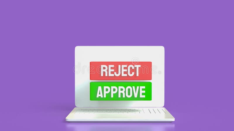 The Green Approve and Red Reject Image 3d Rendering Stock Illustration ...