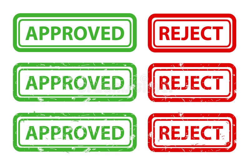 Green Approved and Red Rejec, Rectangle Vector Rubber Stamp Effect ... Green Approved and Red Rejec, Rectangle Vector Rubber Stamp Effect ...