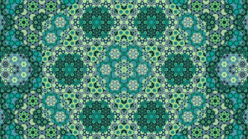 Green Arabesque Abstract Background Stock Illustration - Illustration ...