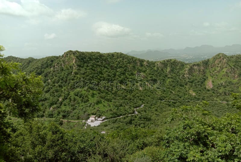 Green Aravali Mountain and Sky in UDAIPUR CITY RAJASTHAN Stock Photo ...
