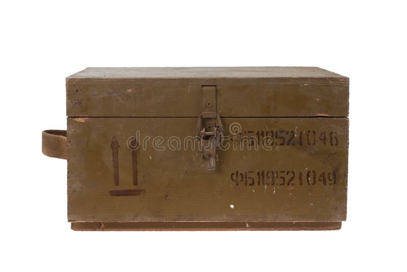 Green Army Box of Ammunition Stock Image - Image of security, secret ...