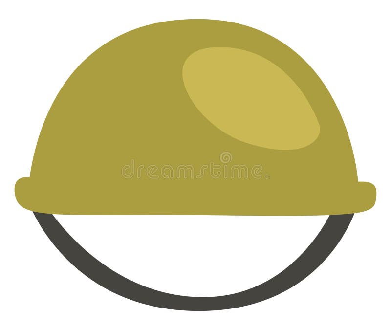 Army Helmet Icon in Cartoon Style Isolated on White Background ...