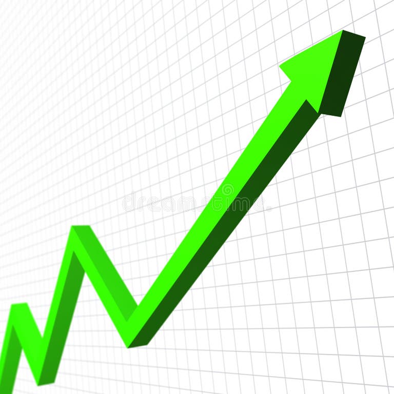 Positive Green Arrow Graph Stock Illustrations – 787 Positive Green ...