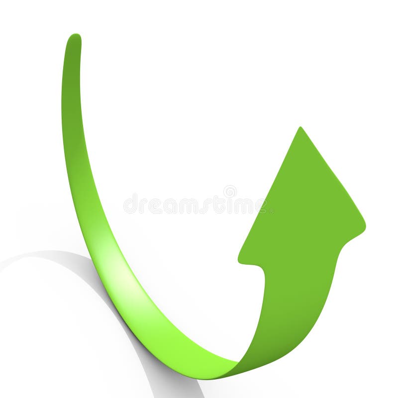 Green Arrow Glowing Color For Icon Isolated On White, Arrow Green ...