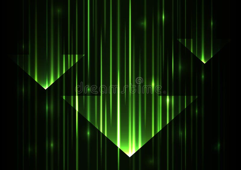 Green Arrow Abstract Technology Background Stock Vector - Illustration ...