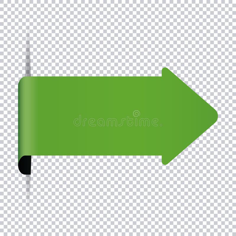 Green Arrow Bookmark Banner for Any Text on Transparent Background ...