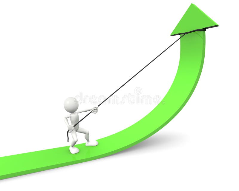 Green arrow graph stock illustration. Illustration of concept - 12522932