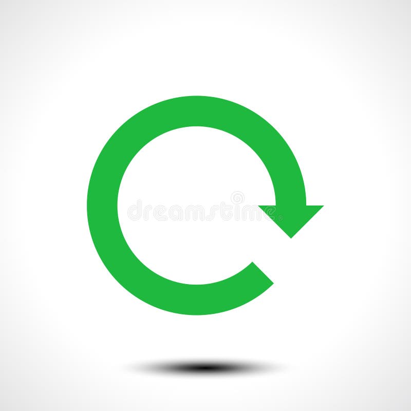 Green Arrow Icon Reload, Refresh, Rotation, Reset, Repeat Sign Stock ...