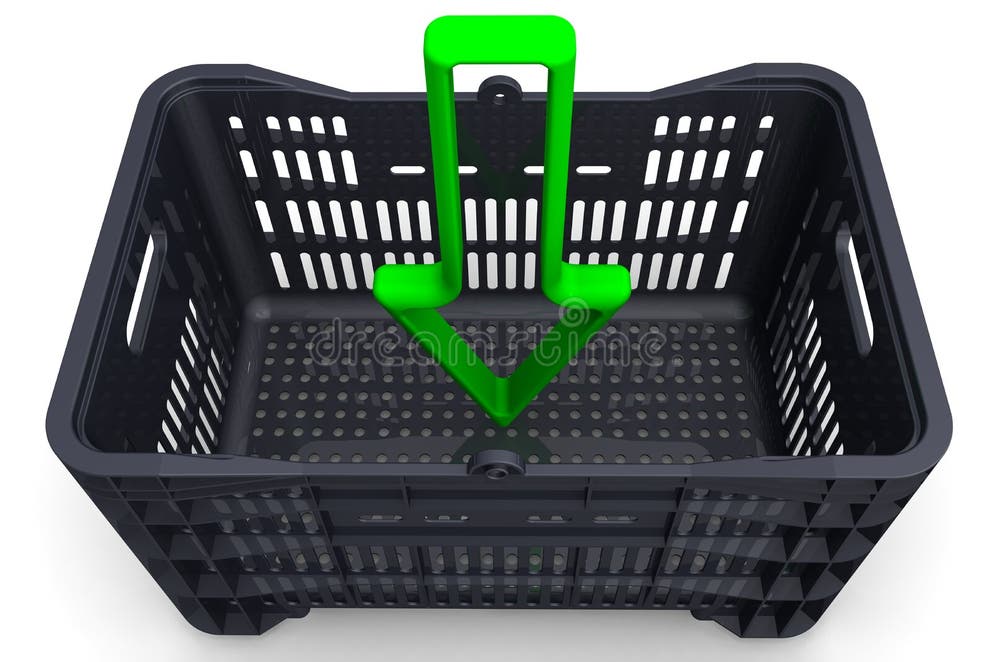 The Green Arrow Indicating the Direction in the Box Stock Illustration ...