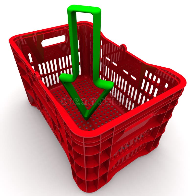 The Green Arrow Indicating the Direction in the Box Stock Illustration ...