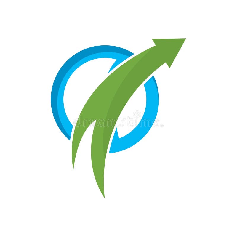 Green Arrow Over Circle Logo Icon Logo Vector Icon Illustration Stock ...