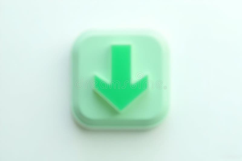 Green Arrow Pointing Down on a Square Background Download Symbol Stock ...