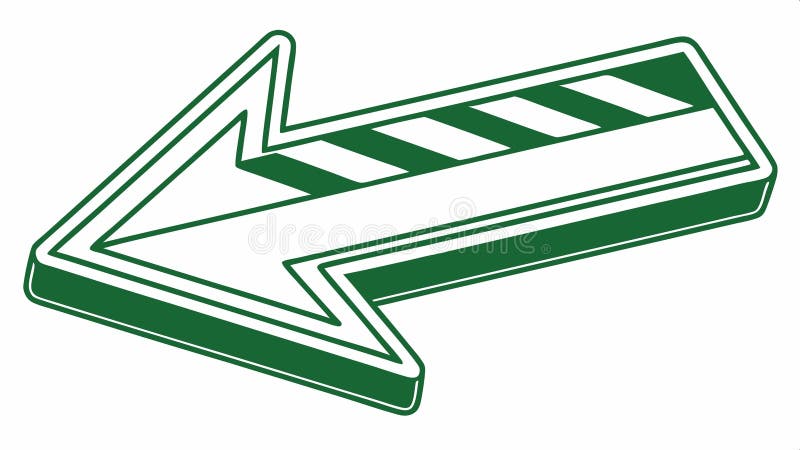 Green Arrow Pointing Left, Direction and Navigation Symbol for ...