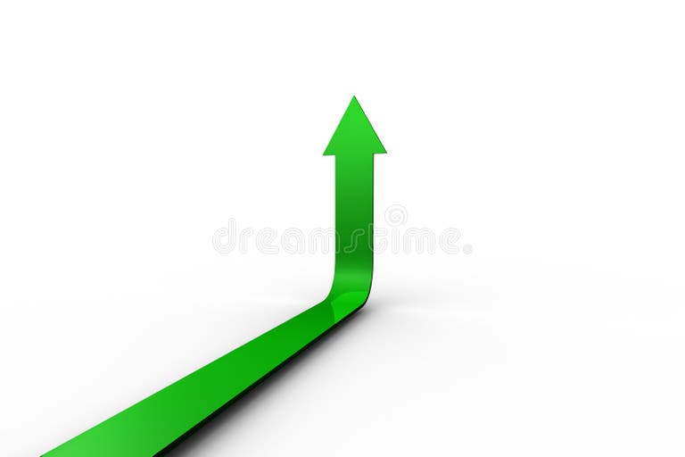 Green arrow pointing up stock illustration. Illustration of progression ...