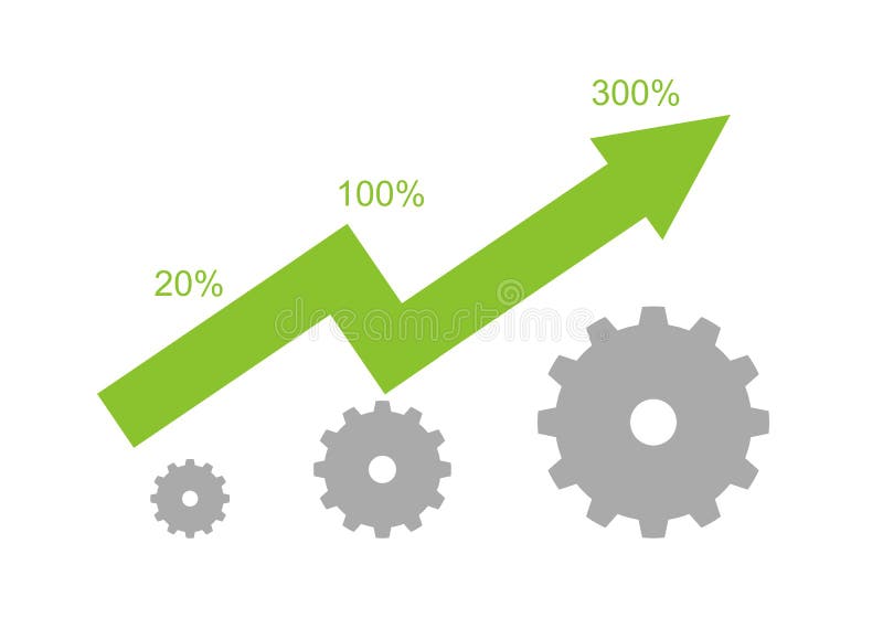 Green Arrow Pointing Up. Growth Graph, Business, Analytics. Vector ...