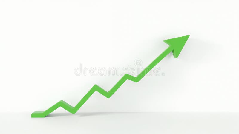 A Green Arrow Points Upwards Symbolizing Growth Stock Illustration ...